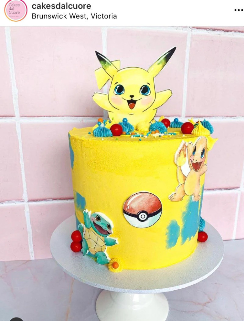 precut icing sheets of Pokemon various sizes on A4 – Pokemon at 4inch ...