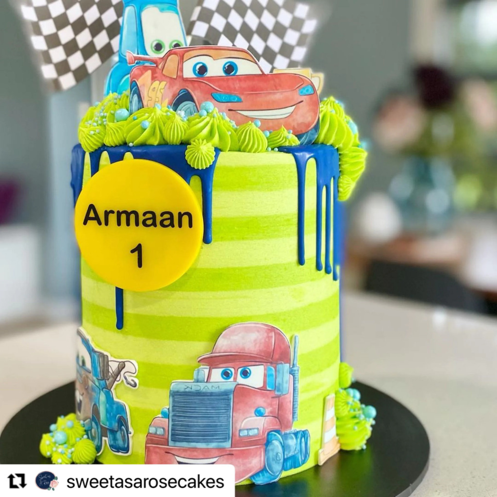 Cars Inspired icing toppers – 15,2inch precut edible rounds – License ...