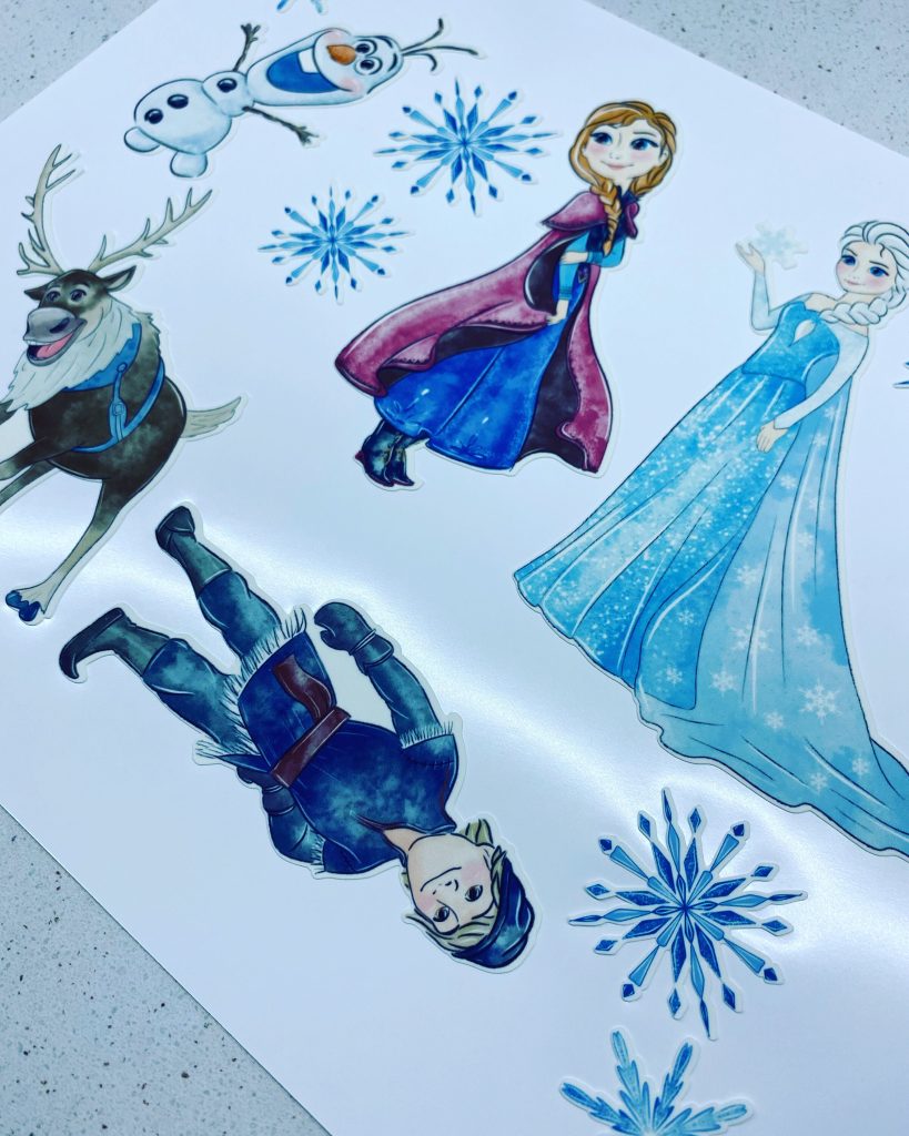 Precut Frozen inspired Icing Prints – Zahari