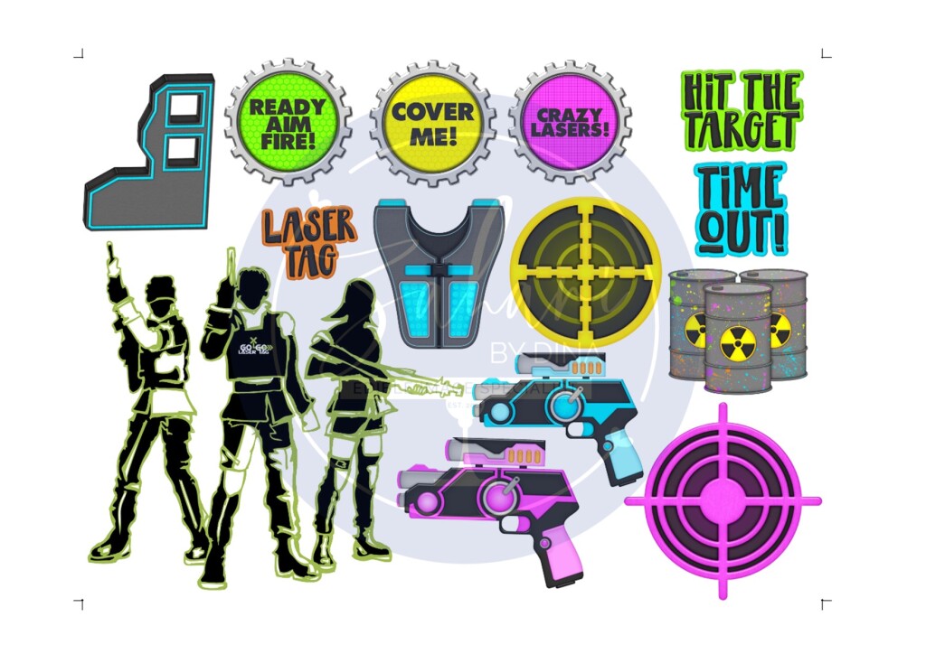 A4 Precut Icing – Laser Tag – Zahari