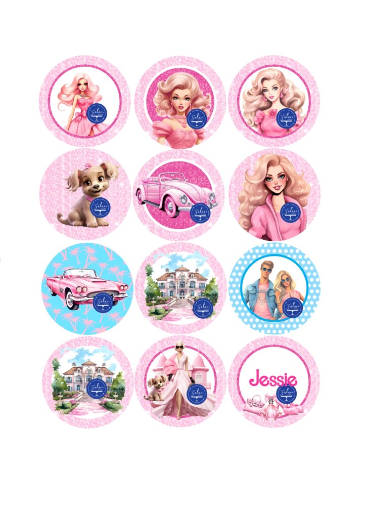 Barbie & Ken Aug 23 Doll Icing Toppers for cookies or cupcakes – Zahari