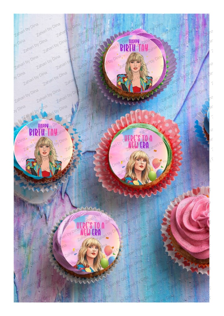 Taylor Swift Inspired Birthday Edible Icing Toppers for cookies or ...