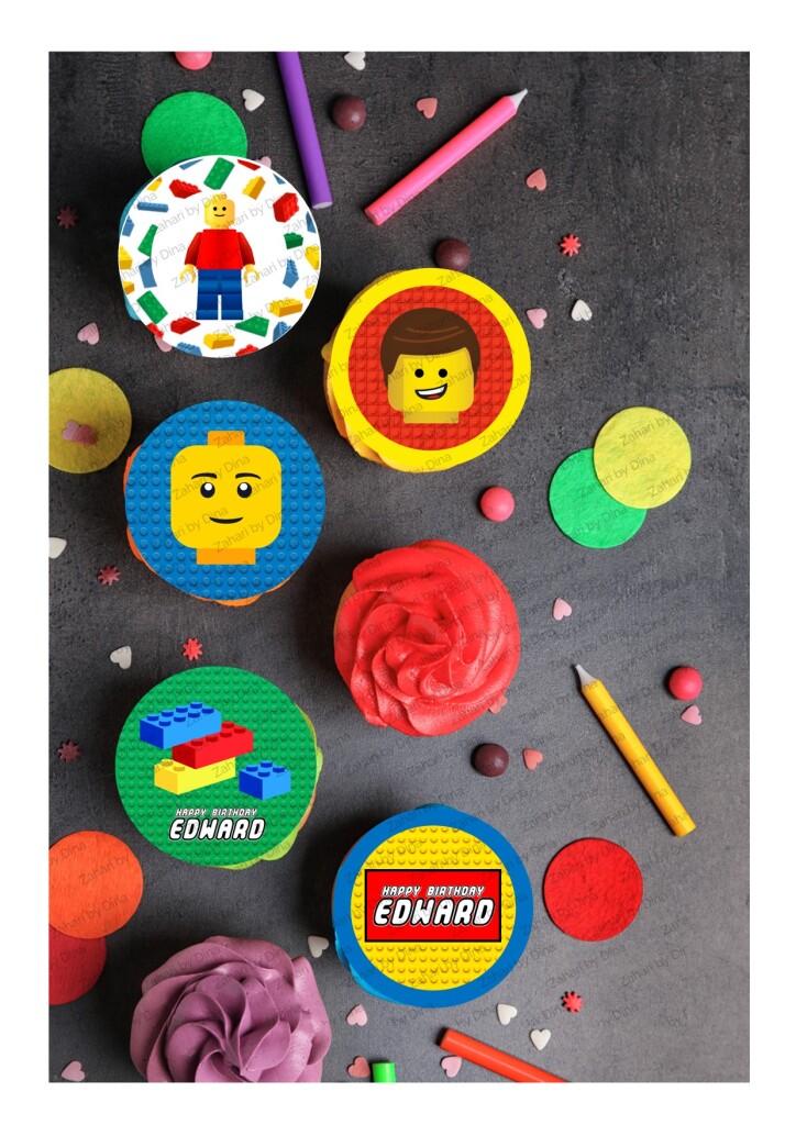 LEGO Edible Icing Toppers for cookies or cupcakes March24 – Leave name ...