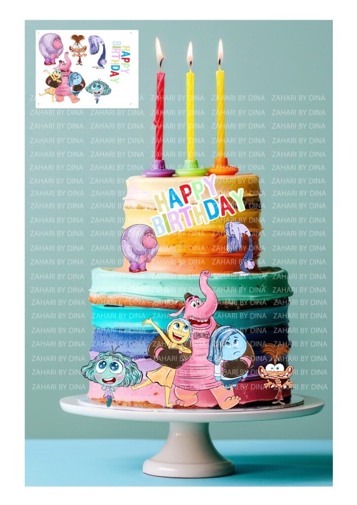Inside Out 2 Edible image Icing Cut out A4 or A5 – Zahari