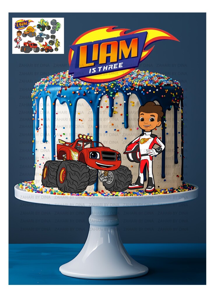 Blaze and the Monster truck Icing cut out – July 24- A5 Icing or A4 ...