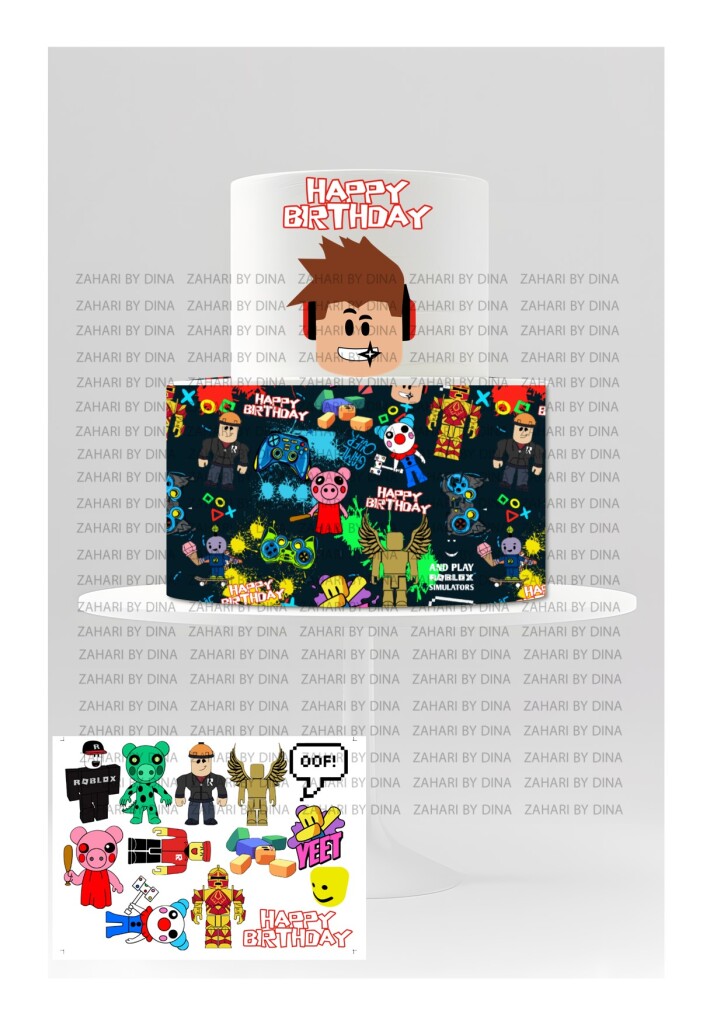 Roblox Characters on A4 icing precut or Roblox Face on A5 or A3 or A4 ...