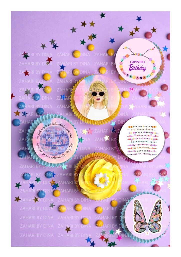 Taylor Swift bracelet personalixed Aug24 Inspired Birthday Edible Icing ...