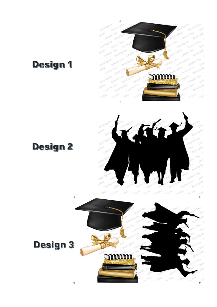 Graduation Icing edible image cut outs for cake – Zahari