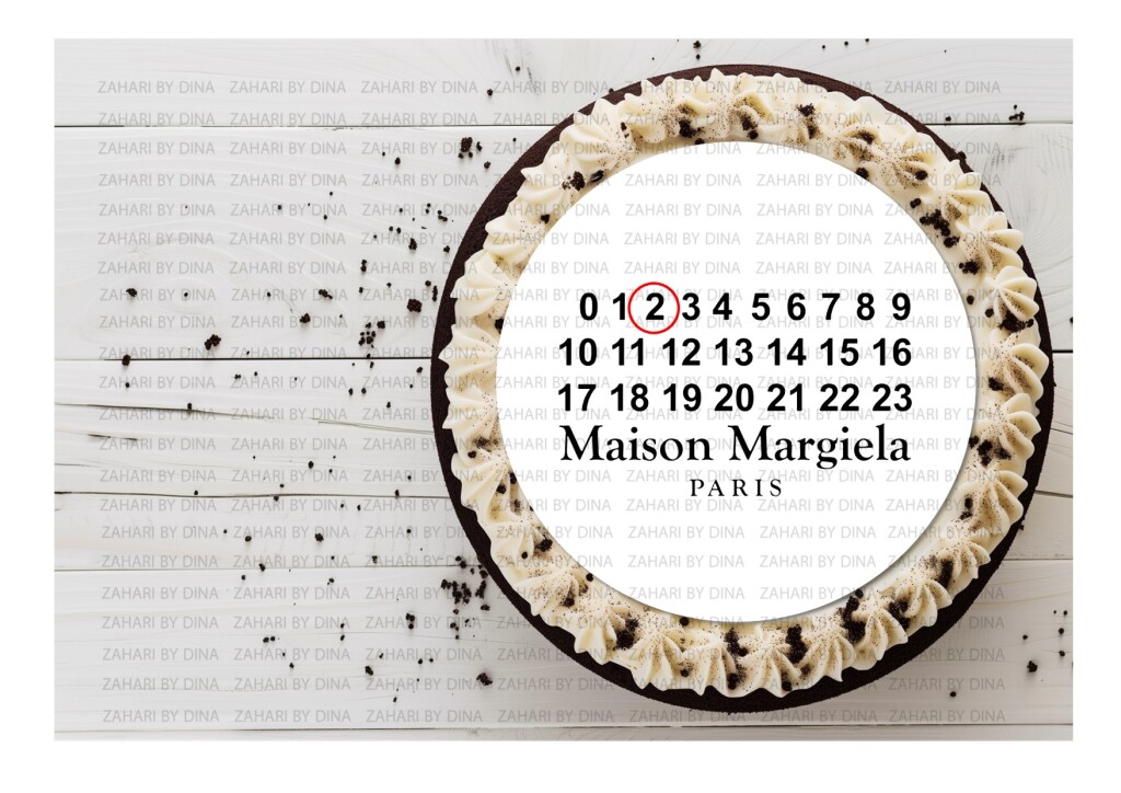 A4 print – Maison Margiela cake topper 6-8″ printed icing round – Zahari