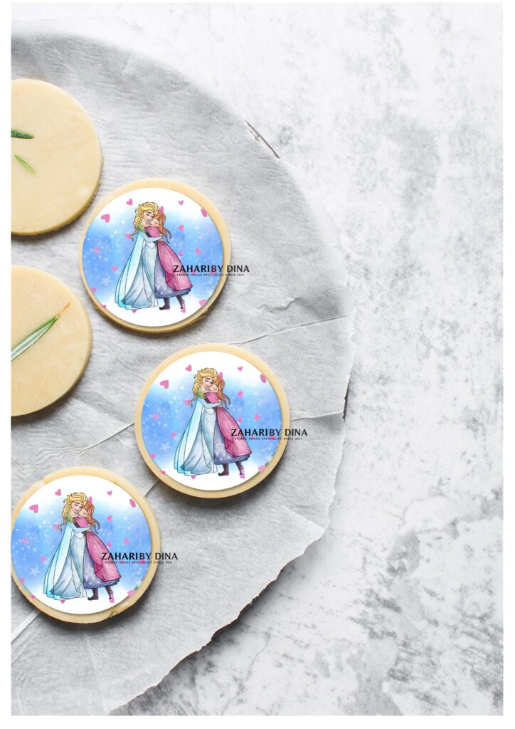 Frozen Elsa/Anna Princess Birthday May25 icing toppers for cookies or ...