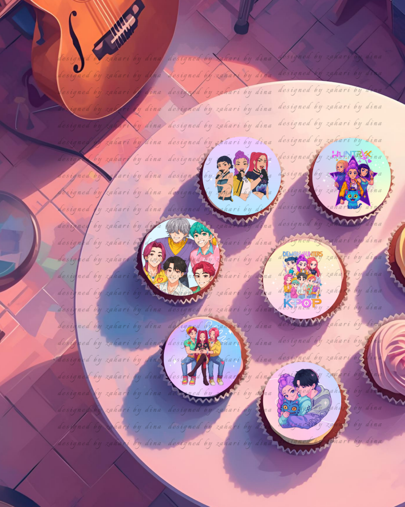 KPop Demon Hunter and Saja Boys Dec25 – Edible image precut rounds for ...