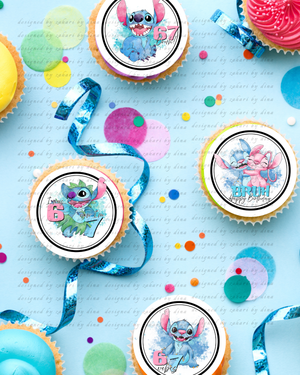 67 Stitch – Edible image precut rounds for cookies or cupcakes | Edible ...